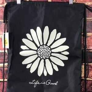 Life Is Good | Bags | New Life Is Good Cinch Sack Drawstring Bag Daisy ...